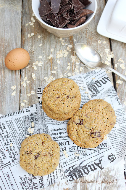 i dolci di laura: Cookies con pezzetti di cioccolato