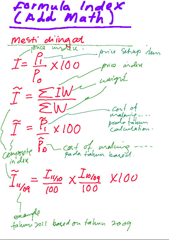 Ulangkaji SPM Add Math and Fizik: Formula add math- index yg perlu di ingat