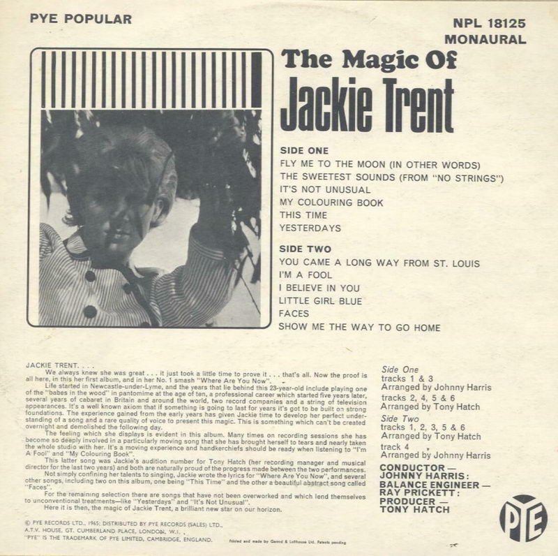 ENTRE MUSICA: JACKIE TRENT - The Magic Of Jackie Trent (1965)