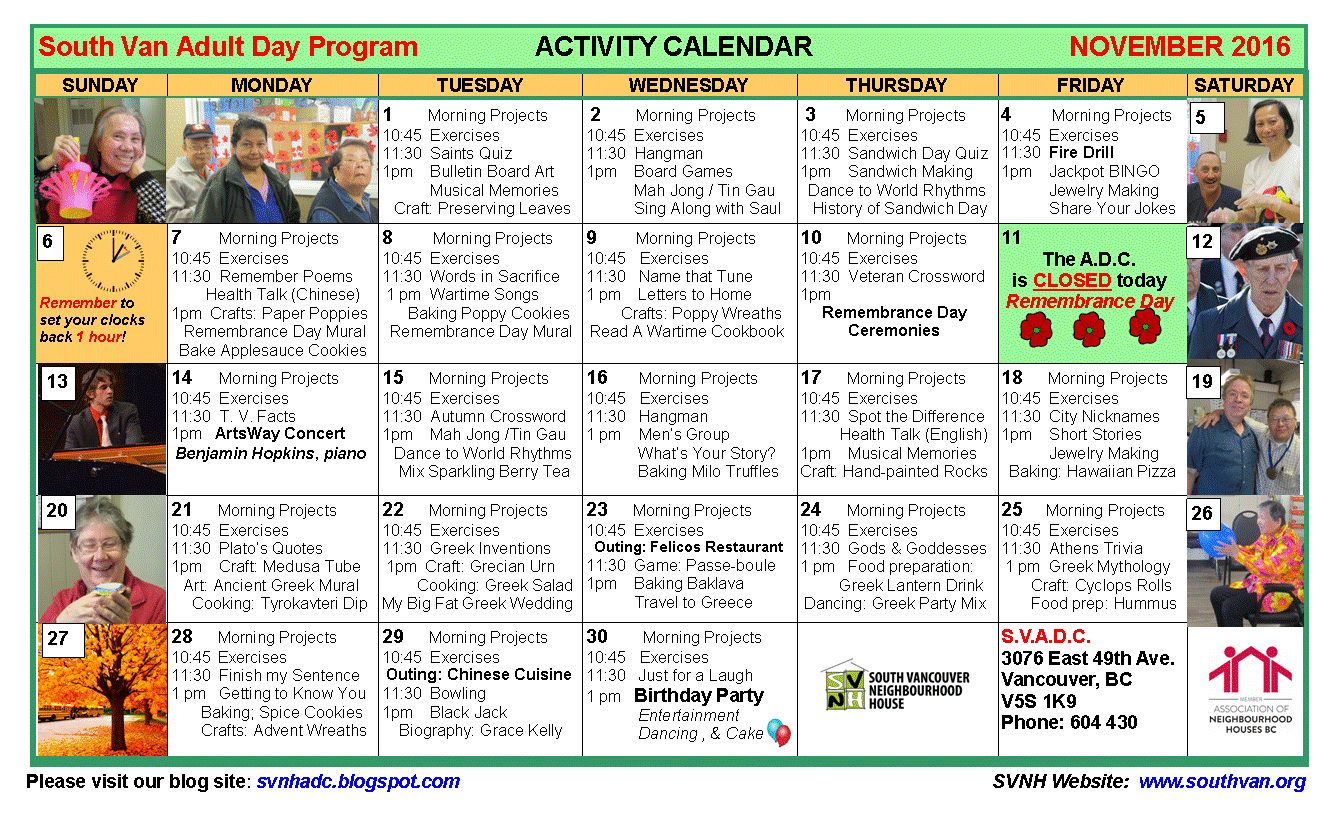 South Vancouver and Beulah Gardens Adult Day Programs: South Vancouver ...
