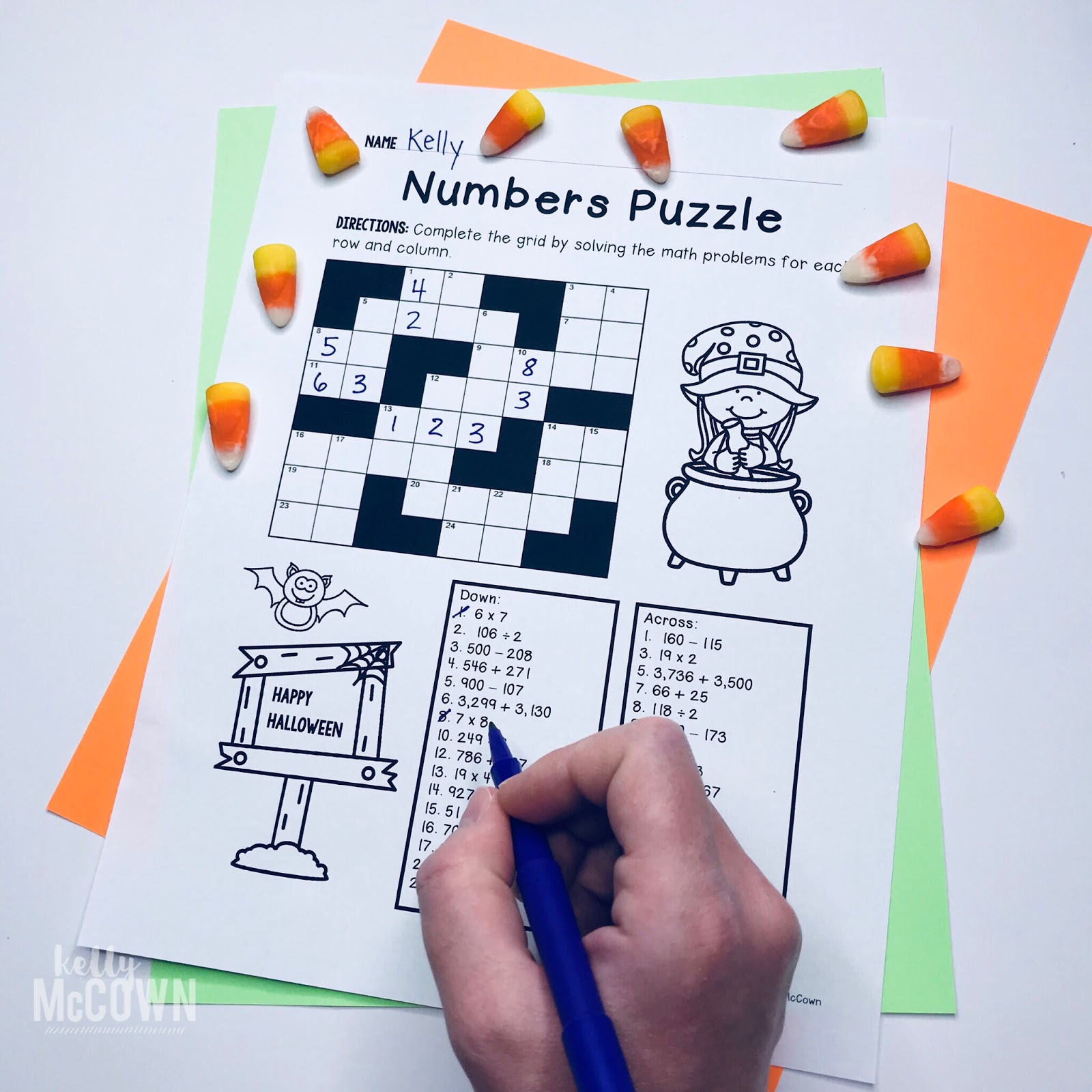 Kelly McCown: Halloween Elementary Math Activities