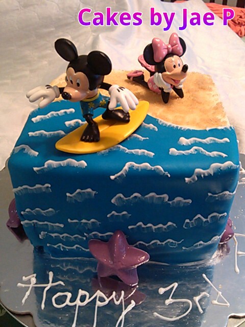 Let There Be Cake by Jae P: Minnie and Mickey Mouse Beach Cake