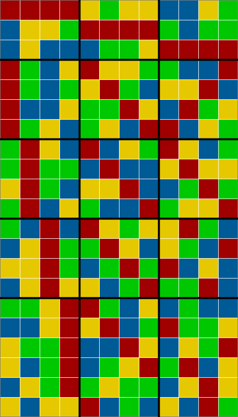 Codiary: Rectangle Free Grid Coloring - 21x12 and 18x18 Grid With Four ...