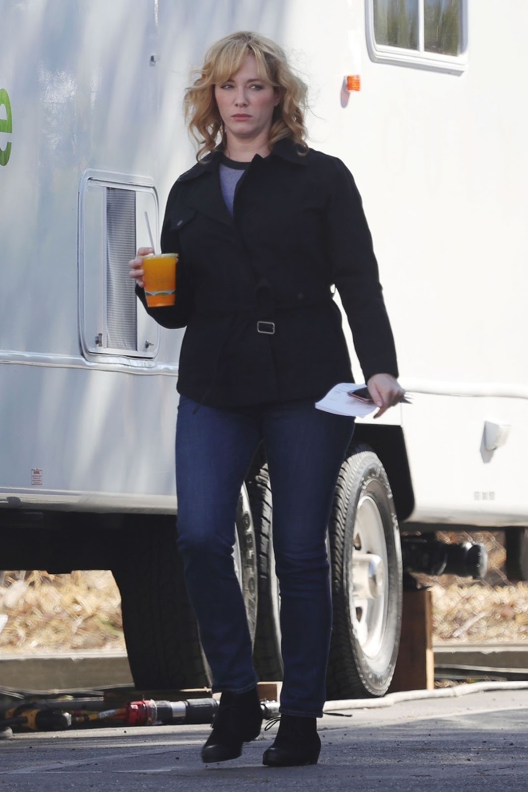 Christina Hendricks on the Set of Good Girls in Los Angeles 21-OCT-2019