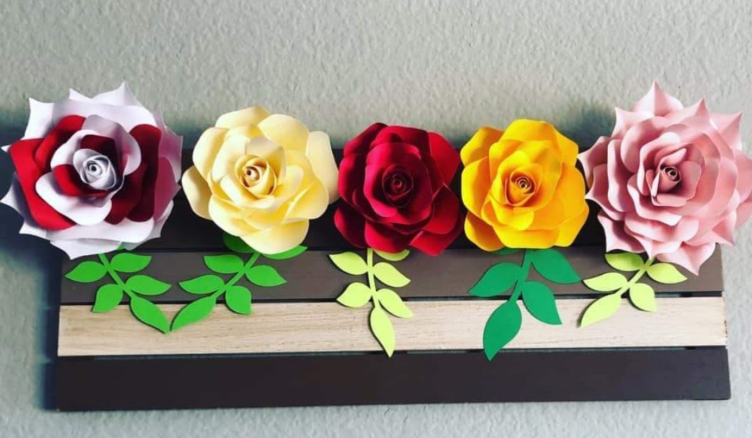 Flores de papel cartolina - Ver e Fazer