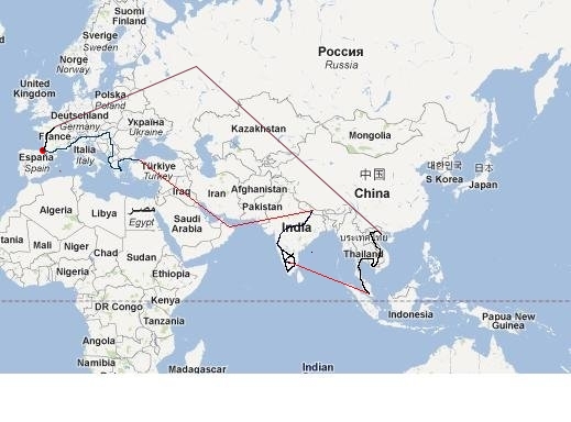 ¡ Soie du voyage !: Le trajet