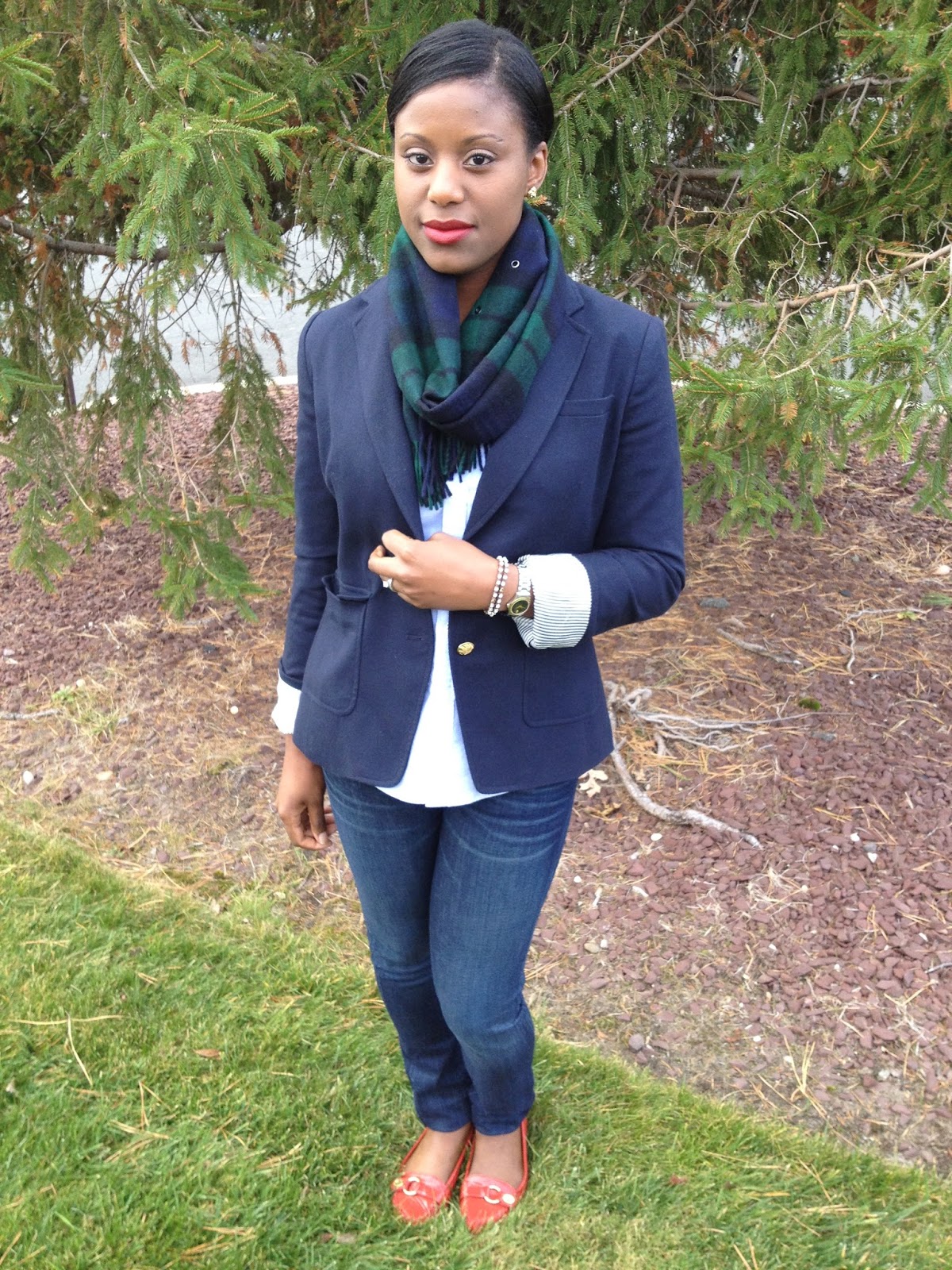 Moy's Fashion Life: What I Wore: Black Watch & Navy