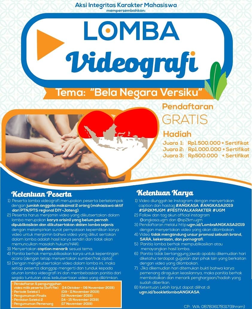 LOMBA VIDEOGRAFI ANGKASA 2019 - lomba video 2021