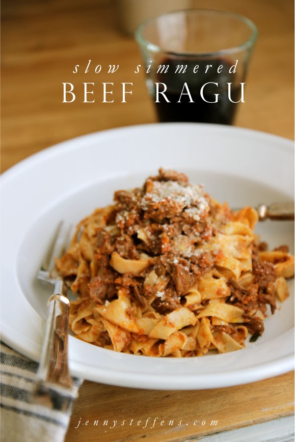 Slow Simmered Beef Ragu | Tomatoes, Rosemary & Parmesan – Jenny ...