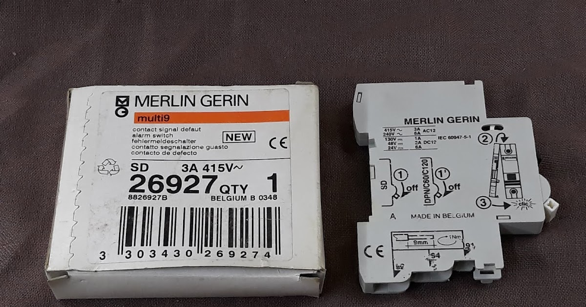 MERLIN GERIN MULTI 9 26927 CONTACT SIGNAL FAULT SD
