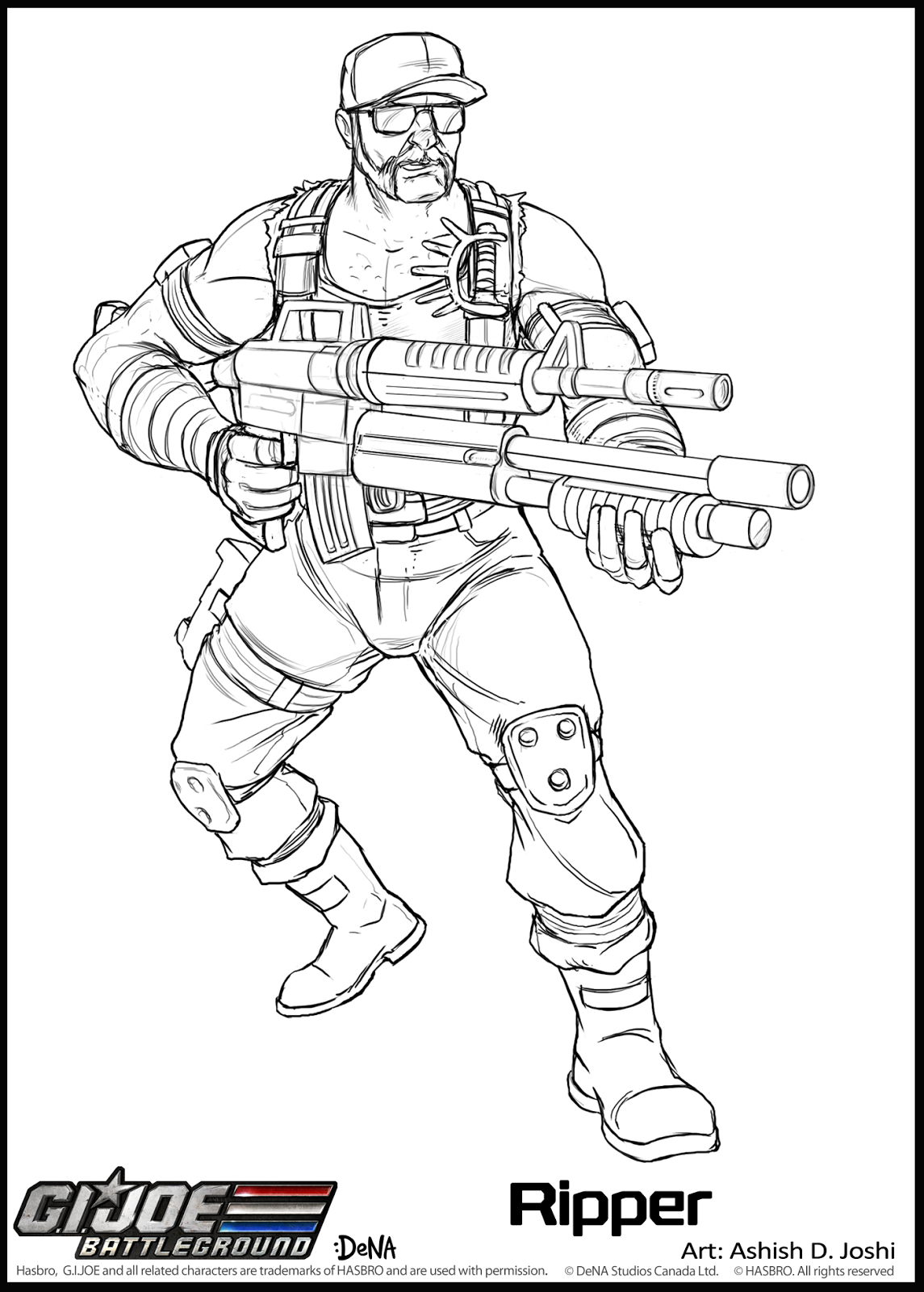 ATOMIC HERMIT: G.I.JOE Battleground line Art