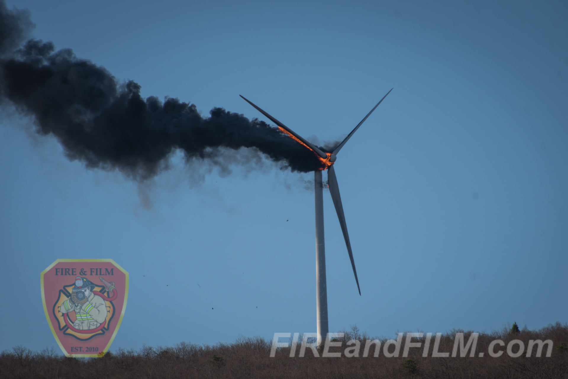 Windmill Catches Fire near Mahanoy City Saturday Morning