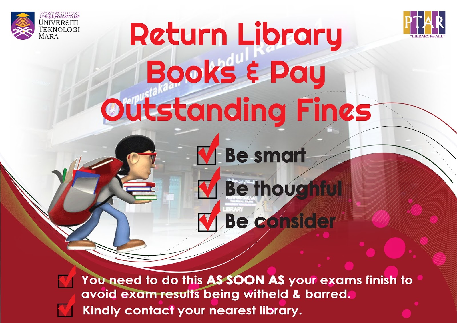 Return Library Books & Pay Outstanding Fines - Perpustakaan UiTM