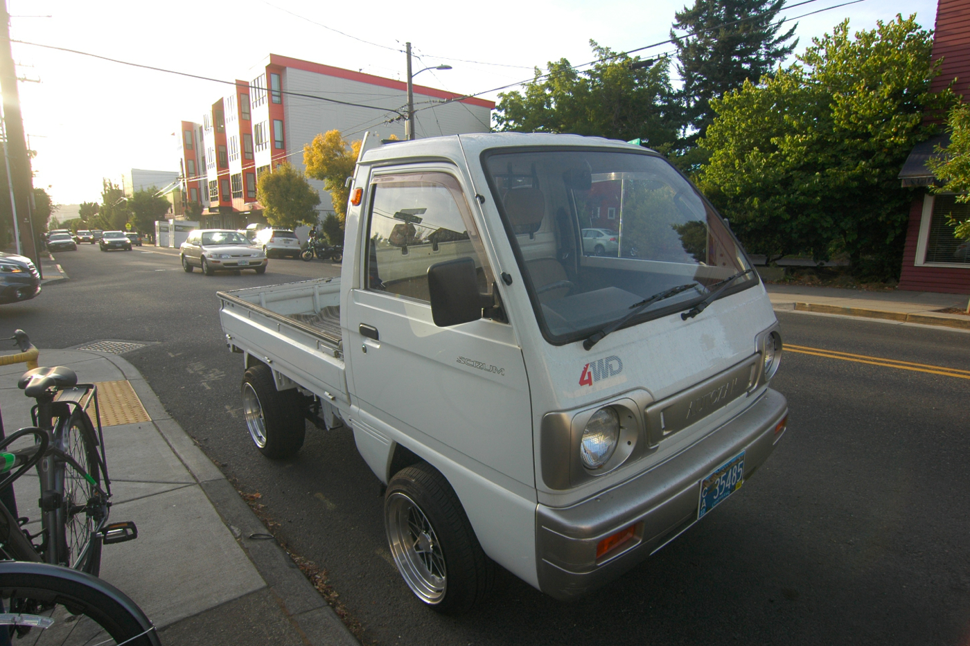 OLD PARKED CARS.: 1991 Autozam Scrum Truck.