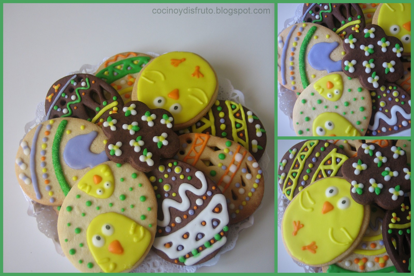 cocino y disfruto: GALLETAS DECORADAS DE PASCUA: HUEVOS Y POLLITOS