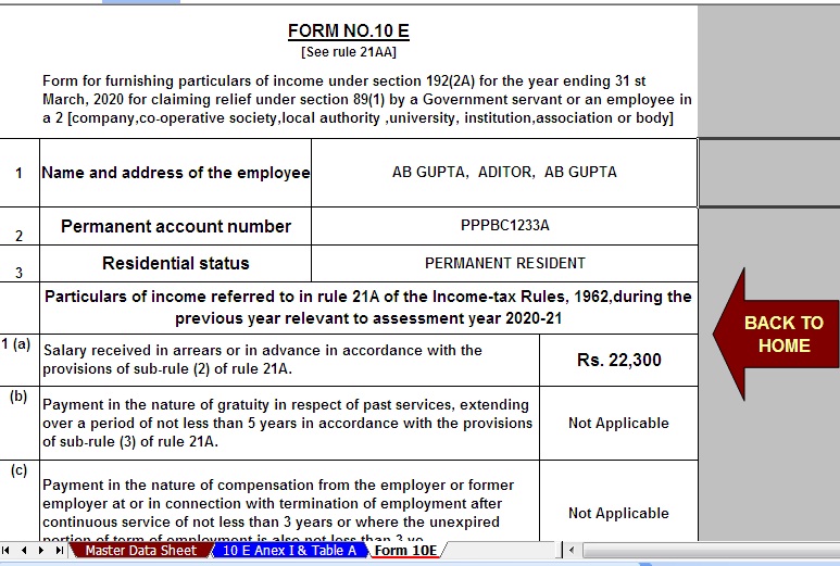 Relief under section 89(1) for arrears of salary With Automated Income ...