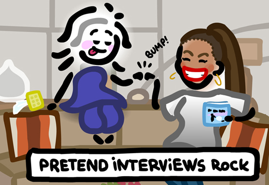 The Animated Woman: Pretend Interview with Queen Latifah and me.
