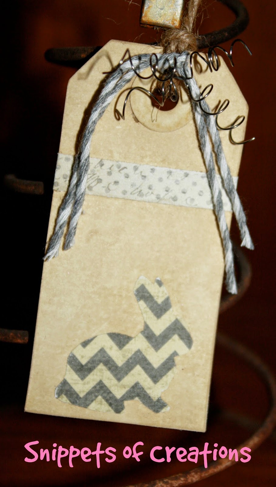 Snippets Of Creations: Bunny Tag Tutorial