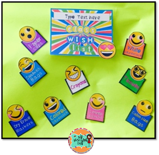 Emoji Back to School Classroom Editable Wishlist | The Teaching Bug!