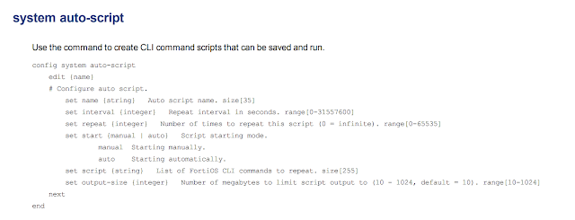 Fortigate Script çalıştırma