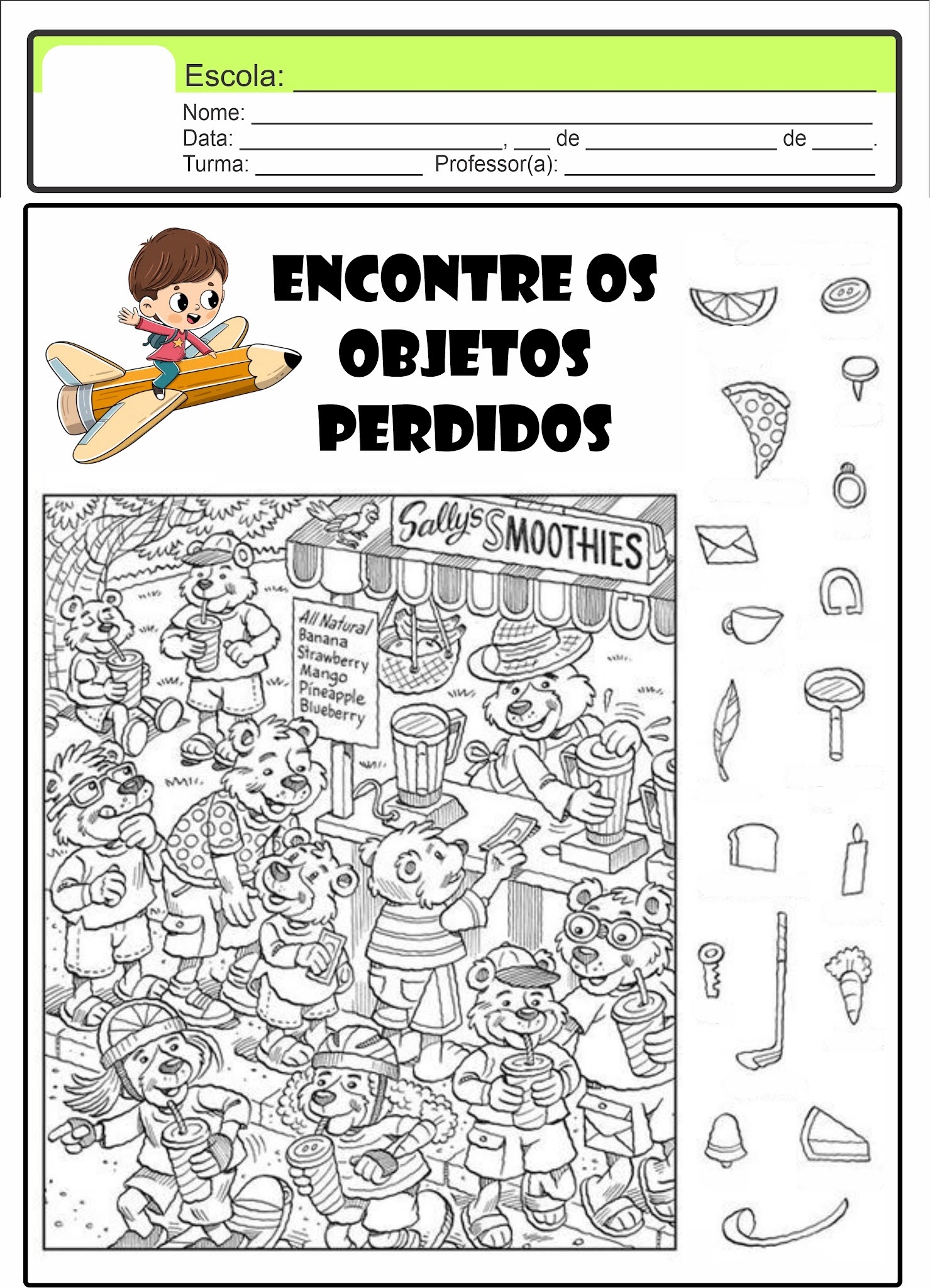 Professora Vilma Ribeiro: Encontre os objetos perdidos