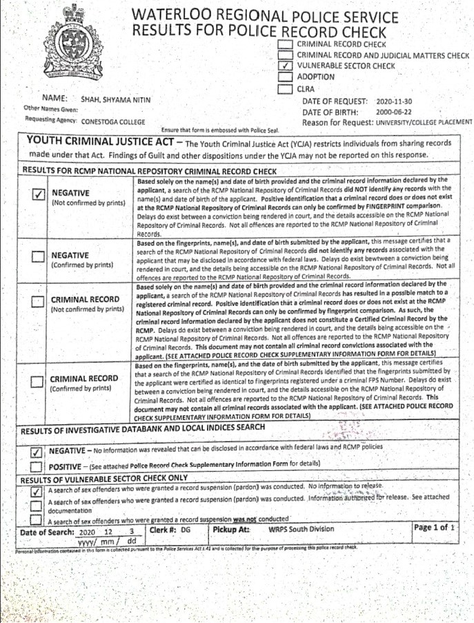 Fieldwork Requirements