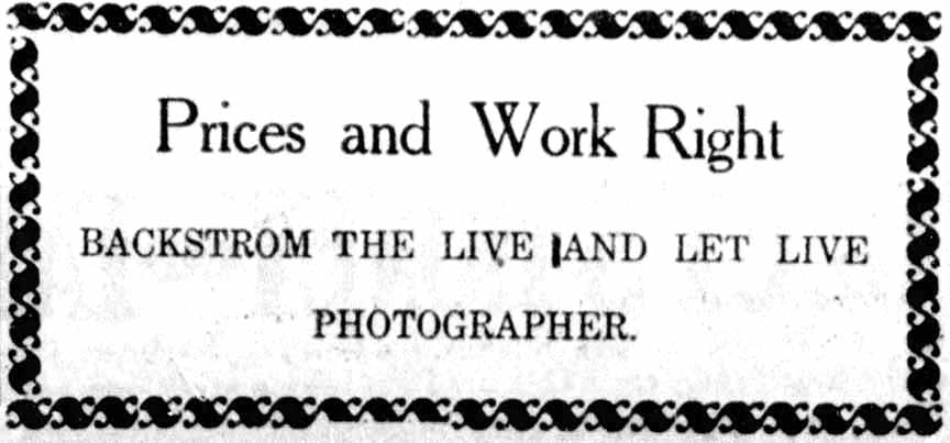 Cabinet Card Photographers: Alexander Daniel Backstrom