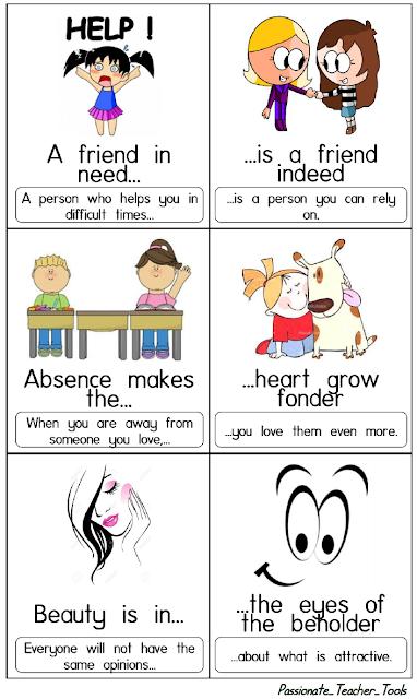 Passionate Teacher Tools: Proverbs Matching Game Set 2 (60 Proverbs)