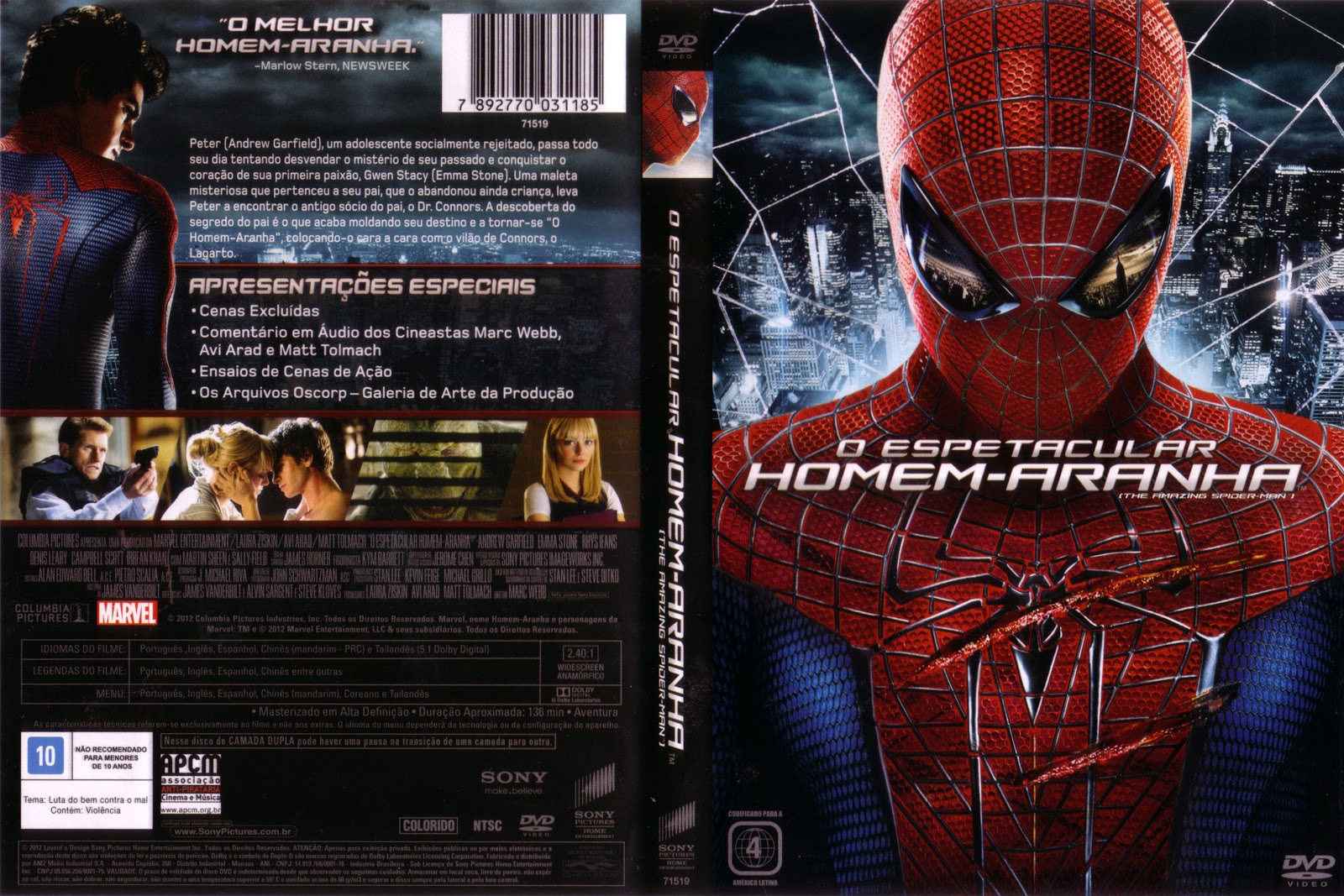 Capas Filmes Aventura: O Espetacular Homem - Aranha
