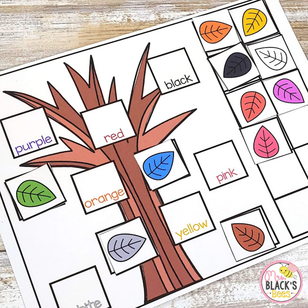 Fall Color Word Practice | Mrs. Black's Bees