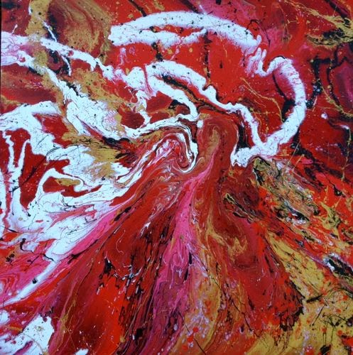 Daily Painters Abstract Gallery: Contemporary RED Abstract ...
