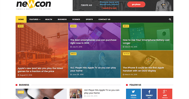 Newcon - blog template