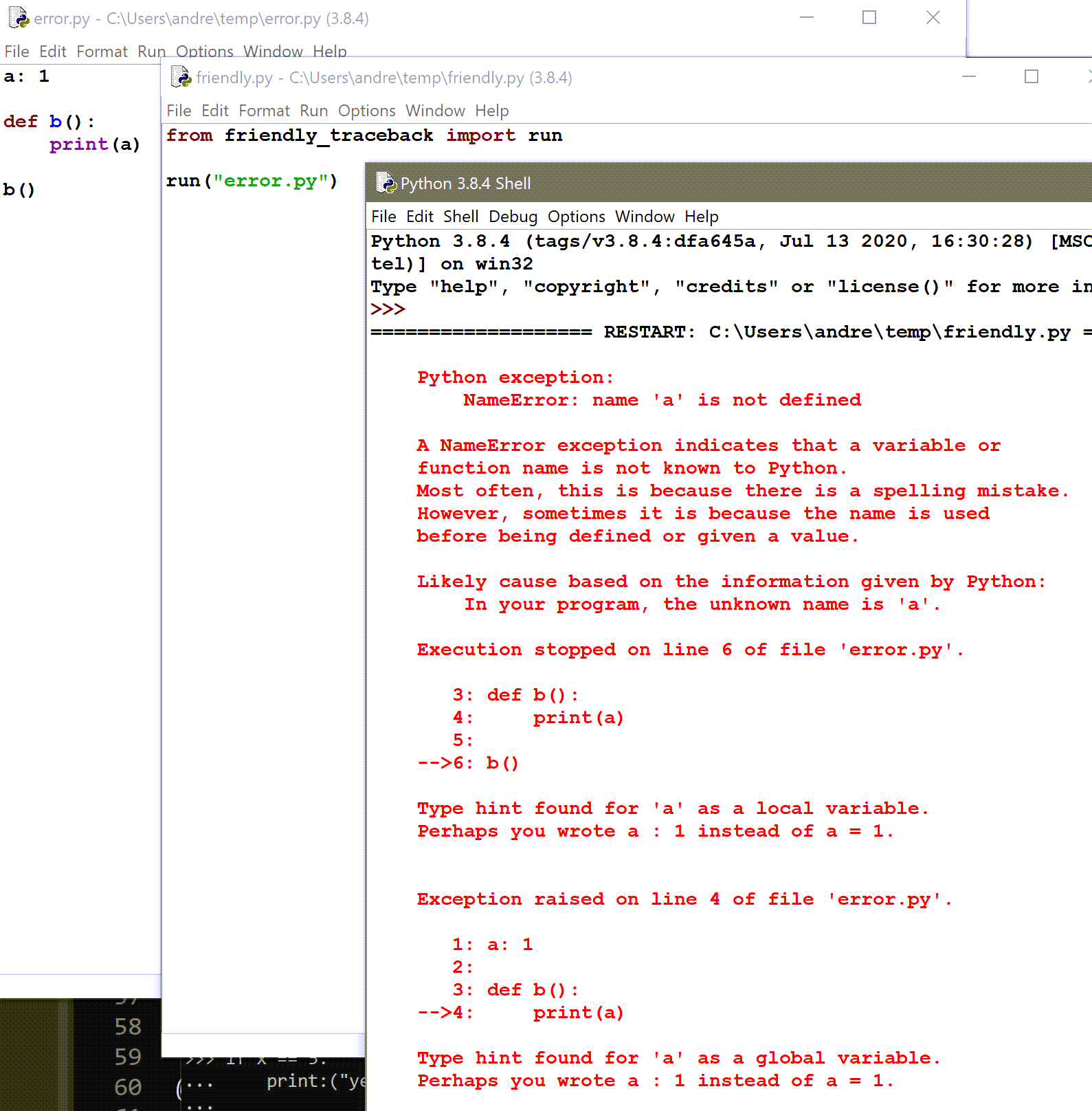 Only Python: Identifying misleading type hints