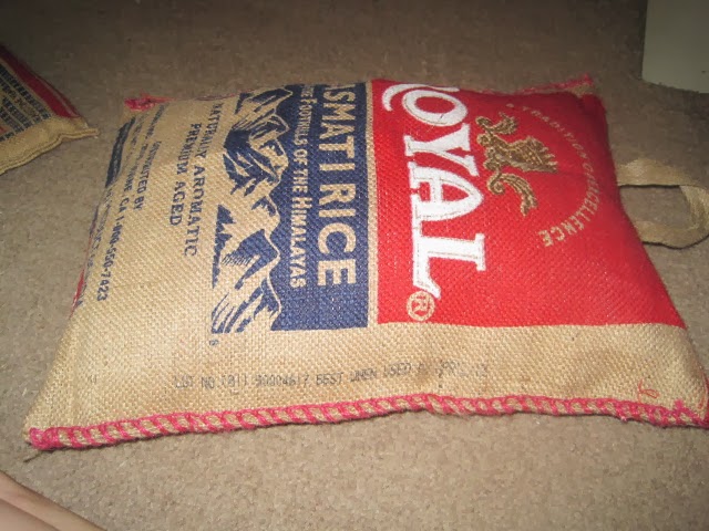 Em-provising: Rice-a-rific Pillows: Rice Bag Refashions