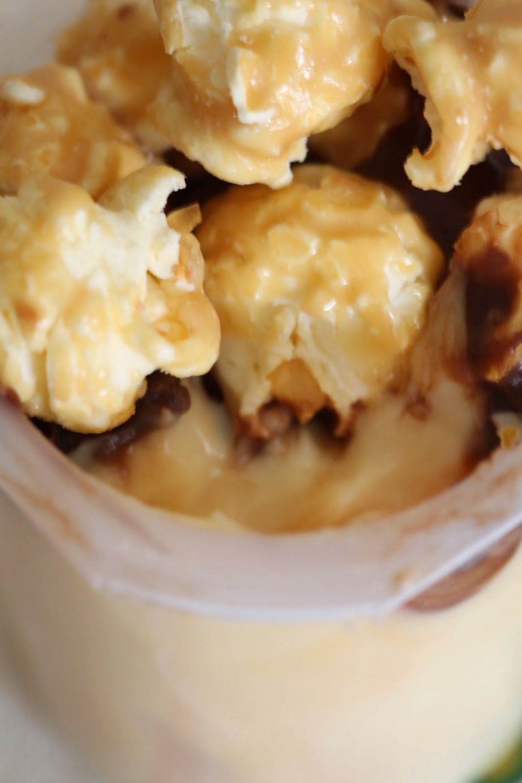 Salted Caramel Pudding with Toffee Popcorn