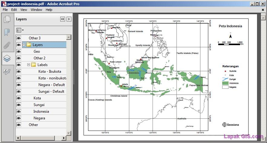Cara Ekspor Peta ke format PDF yang Support Layer - Lapak GIS