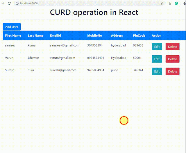 mithilesh kumar singh: CRUD Operations In React Js with Axios Using Web ...