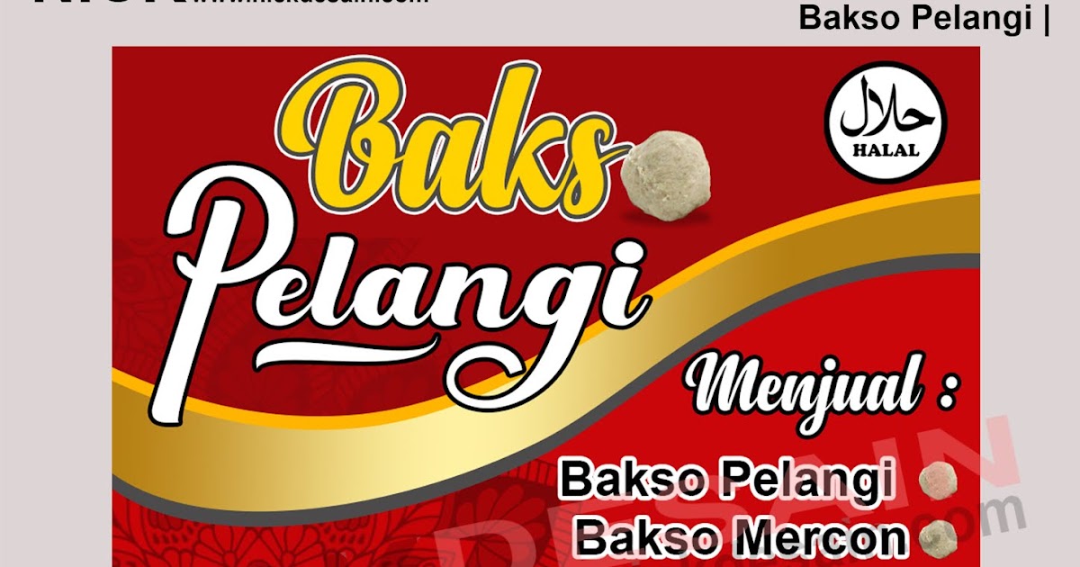 Contoh Desain Banner Spanduk Bakso Pelangi - Percetakan Tanjungbalai ...