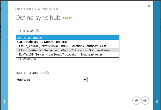 Sql Server Knowledge Sharing Blog Sql Azure Data Synchronization Process Step By Step