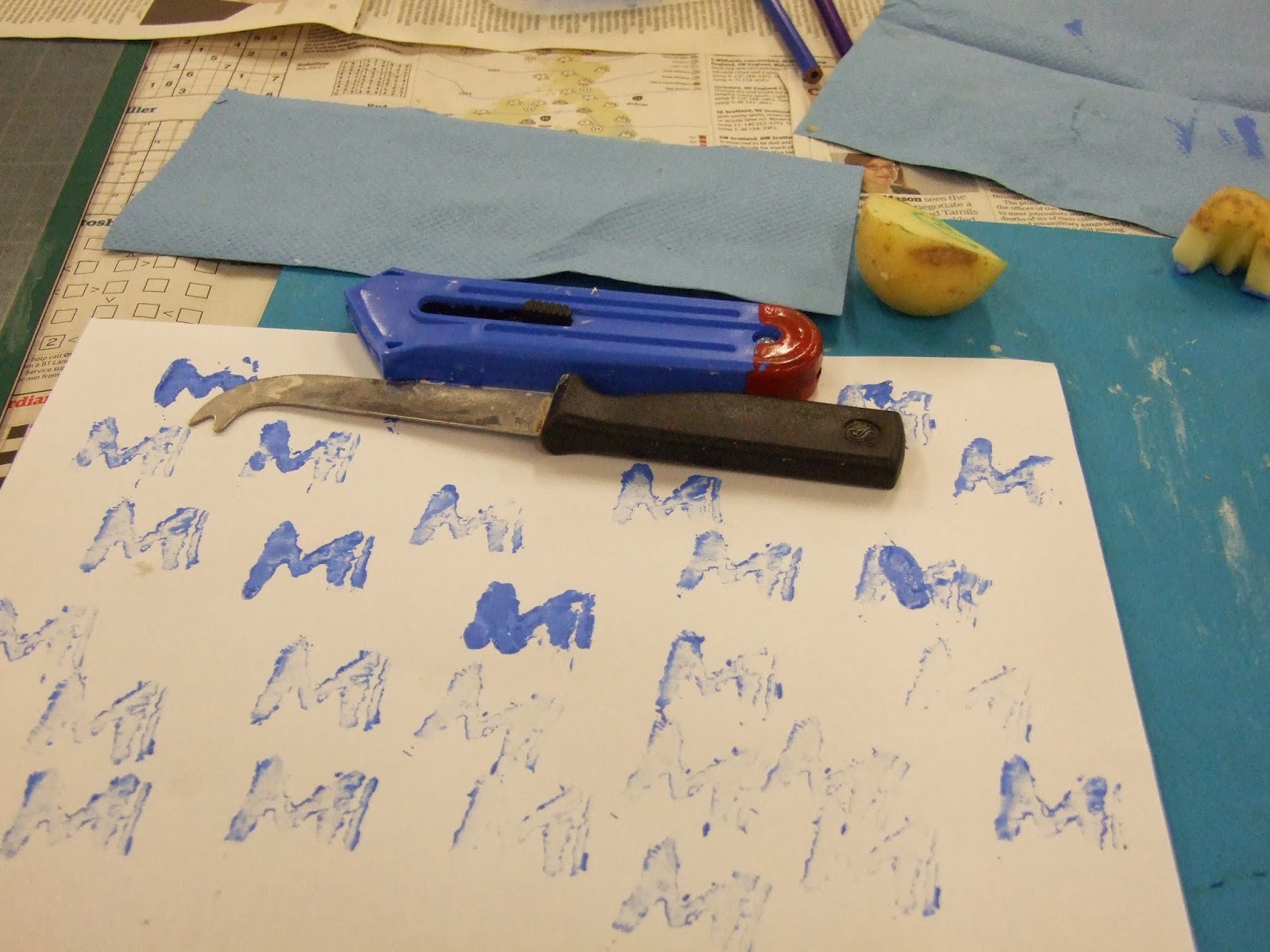 Create Media Room 5: Unit 5: Potato Printing - Class Workshop