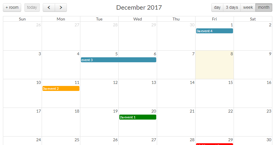 A JavaScript event calendar with Customizable and open source - UI ...