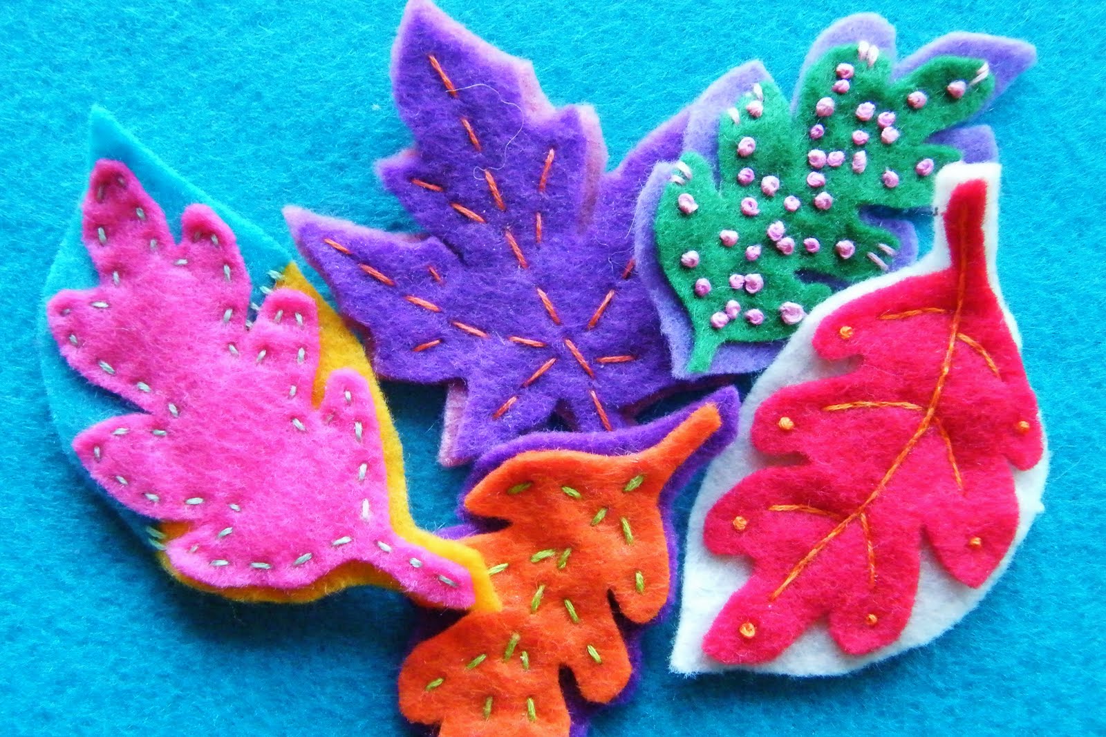 artteajannell: Felt Leaf Pins