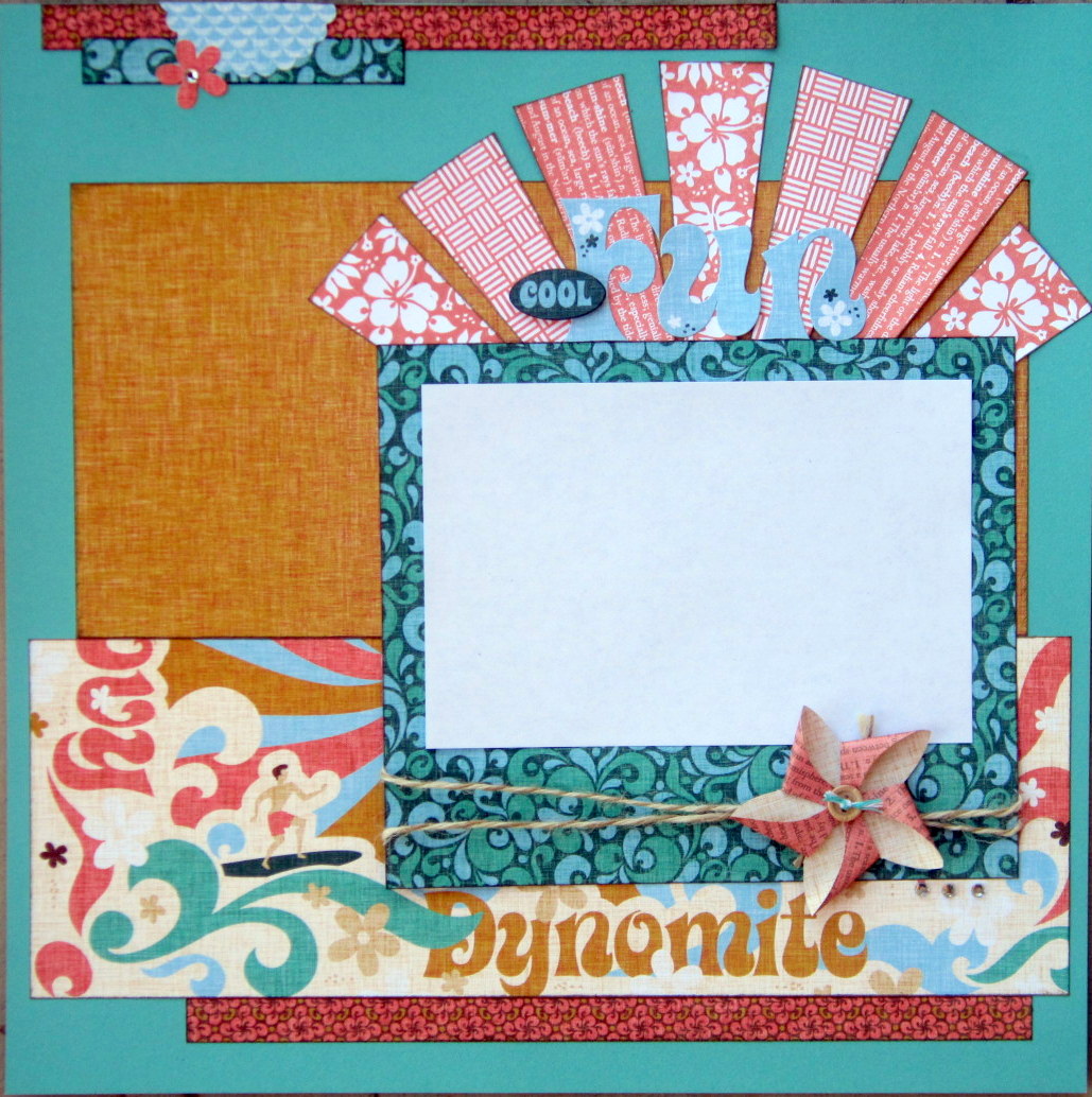 Scrapbooking and Other Tidbits: June Scrapbook Layouts featuring Surf's Up