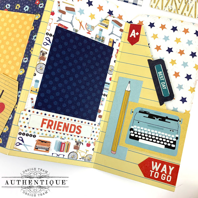 goldiecar designs: AUTHENTIQUE PAPER: Scholastic One Page Mini Album