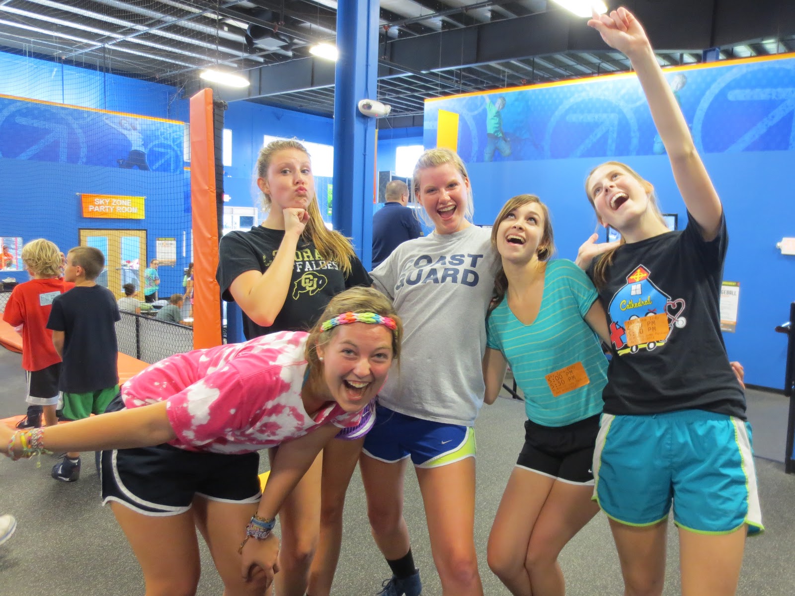 Overlap: "How was Skyzone? Did you win?"