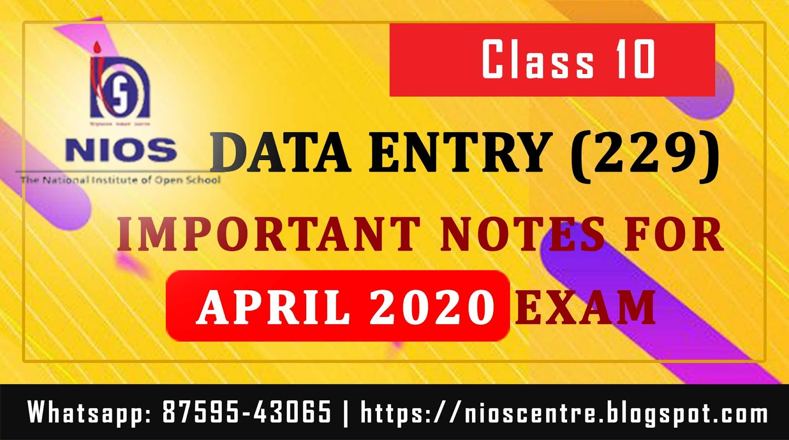 NIOS CLASS 10 DATA ENTRY NOTES FOR EXAM nios-class-10-data-entry-notes-for-exam