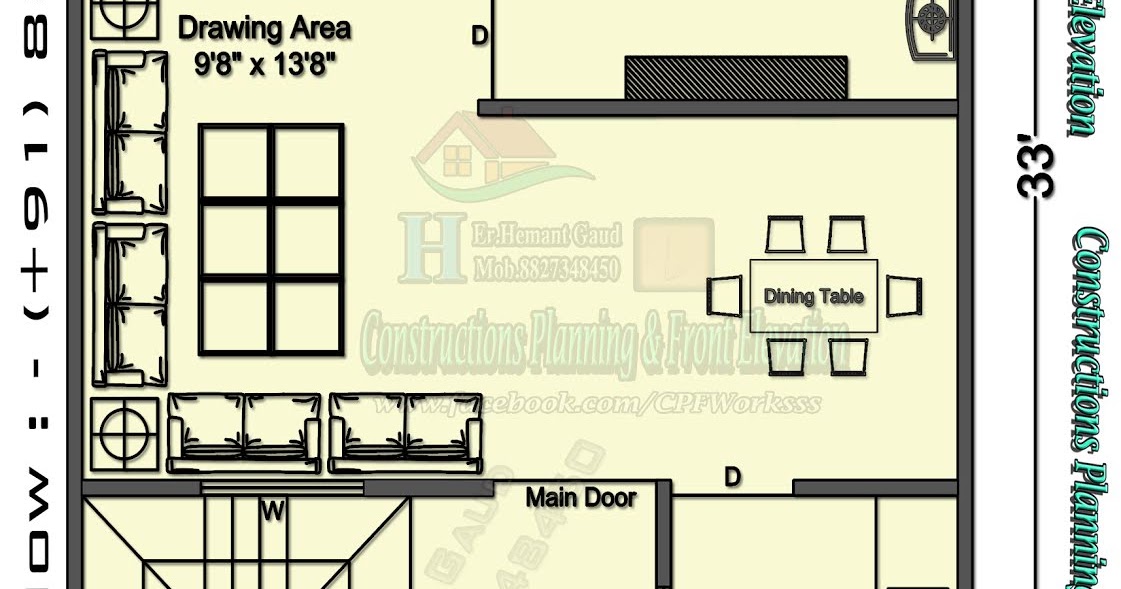 House Plan 22' x 33' Sq.ft.