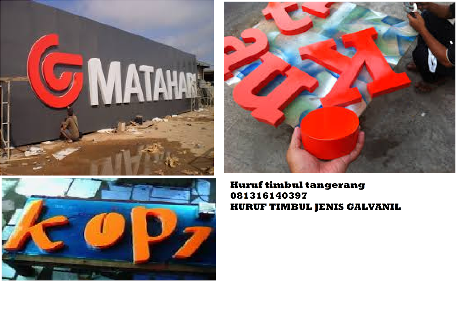 PEMBUATAN HURUH TIMBUL BERKUALITAS DAN TERBAIK