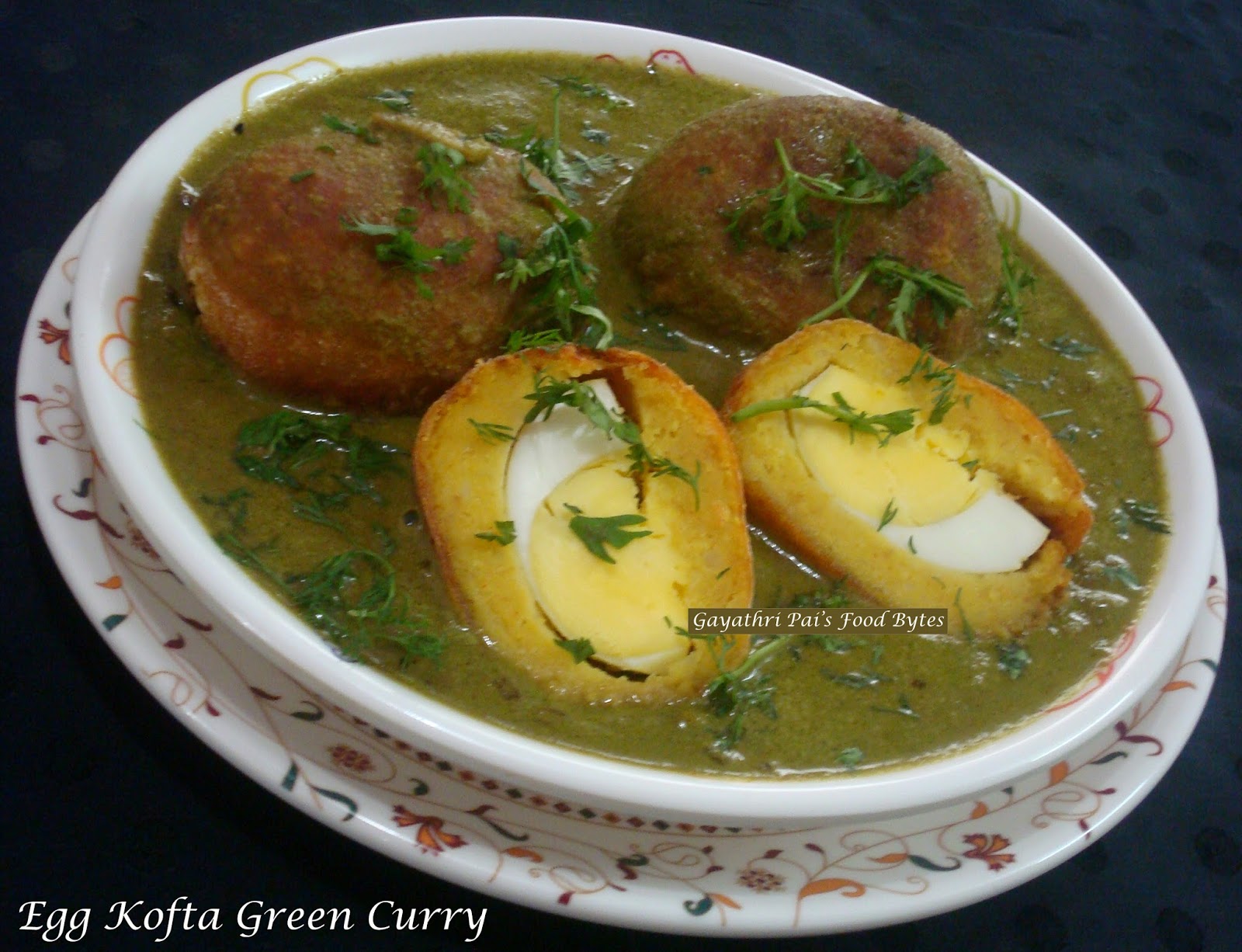 Gayathri Pai's Food Bytes: Egg Kofta Green Curry.