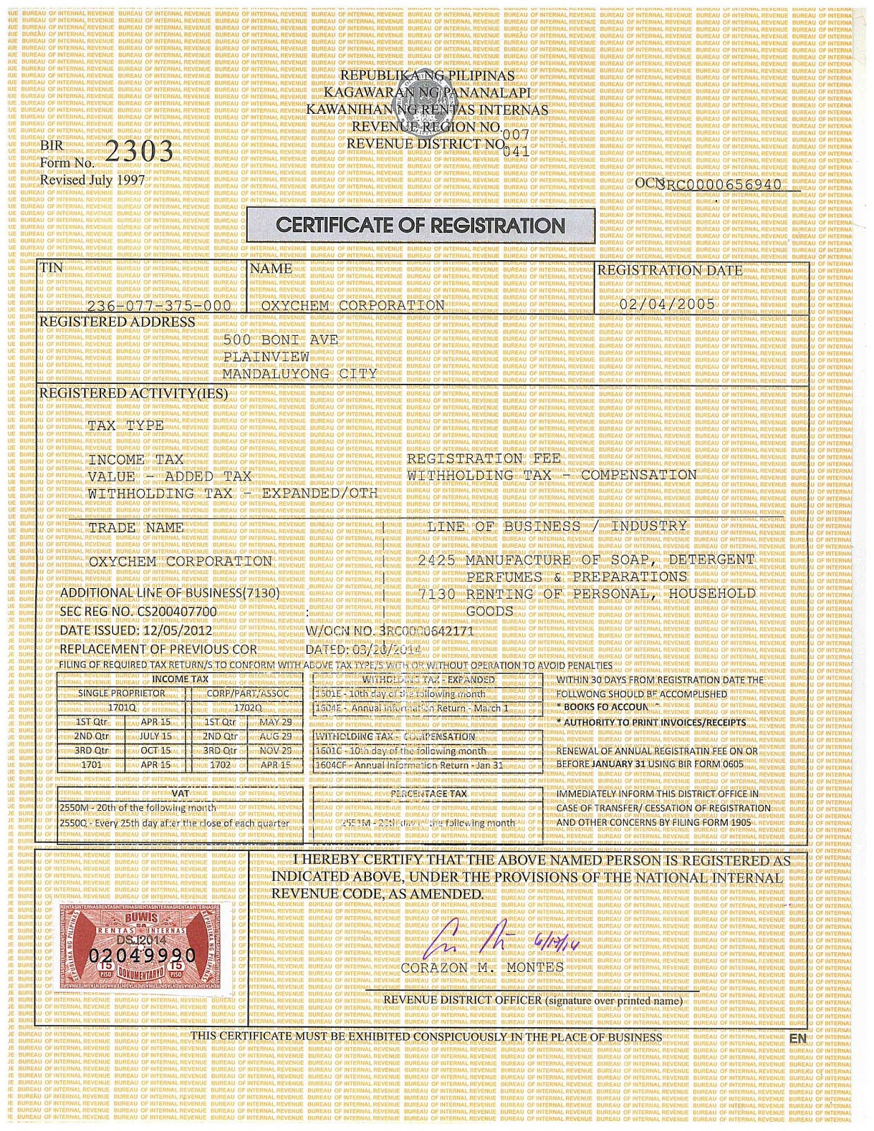 bir 2303 - philippin news collections